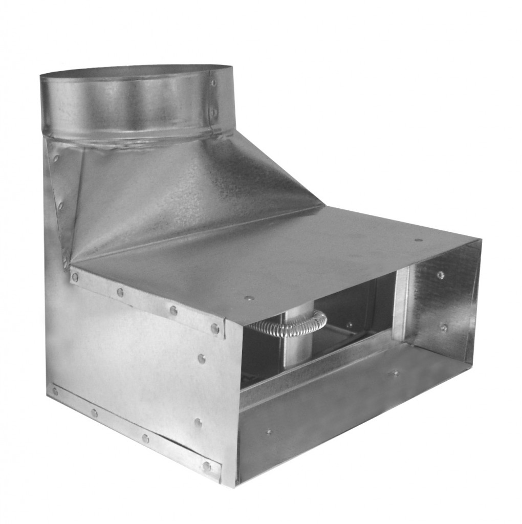 90˚ Ext Boot w/ Ceiling Radiation Damper - Southwark Metal Mfg. Co.